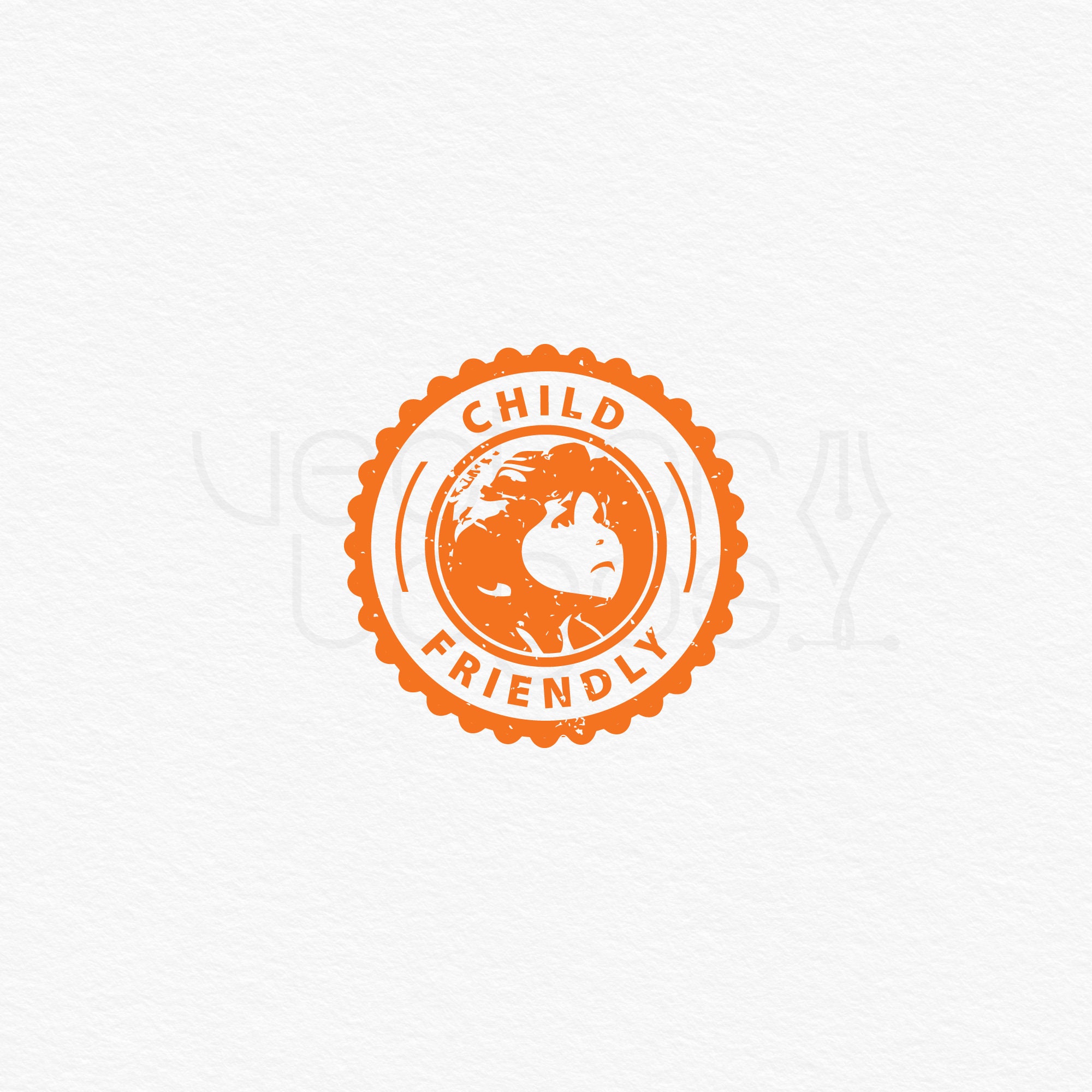 Child Friendly Logo Design + Customization, Child Friendly Seal, Child ...