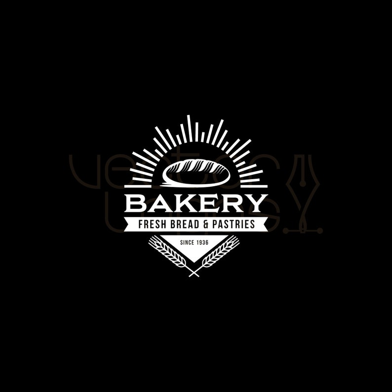 Bakery Logo Design + Customization, Bread Logo, Pastry Logo, Organic Bakery Logo, Traditional ...