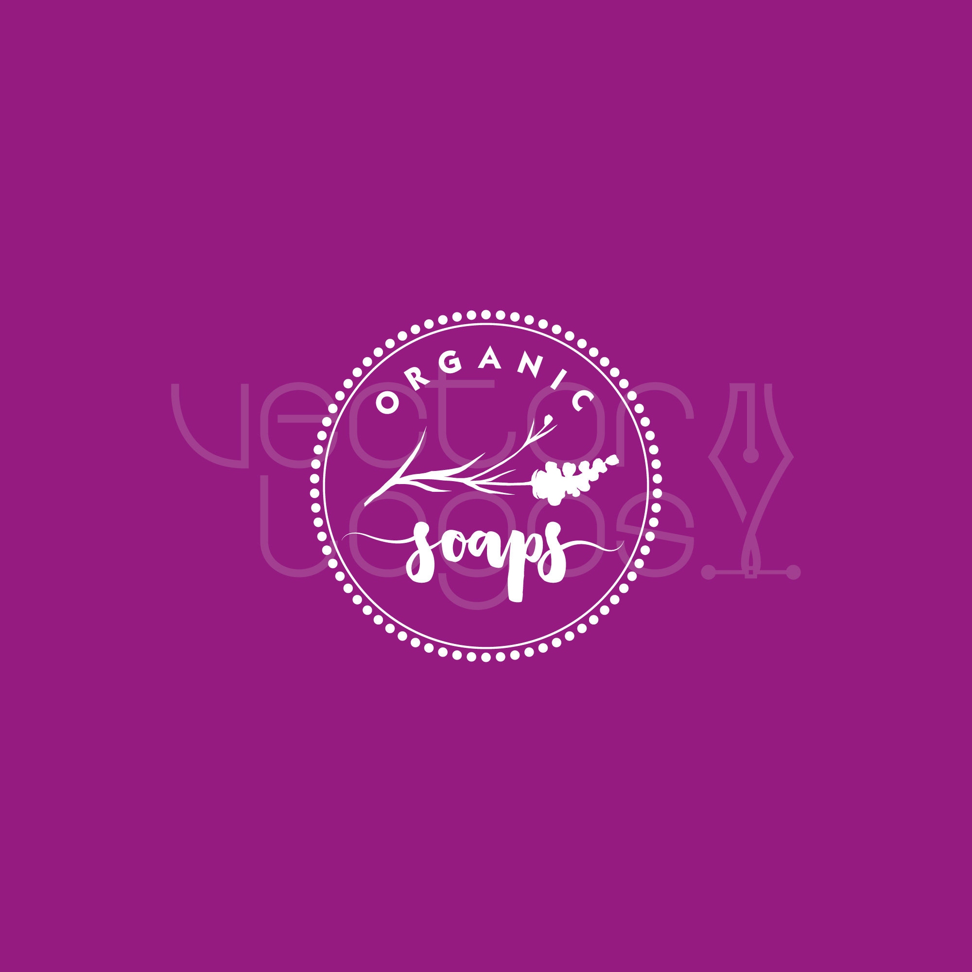Organic Logo Design + Customization, Organic Soap Logo, Bio Soap Logo ...