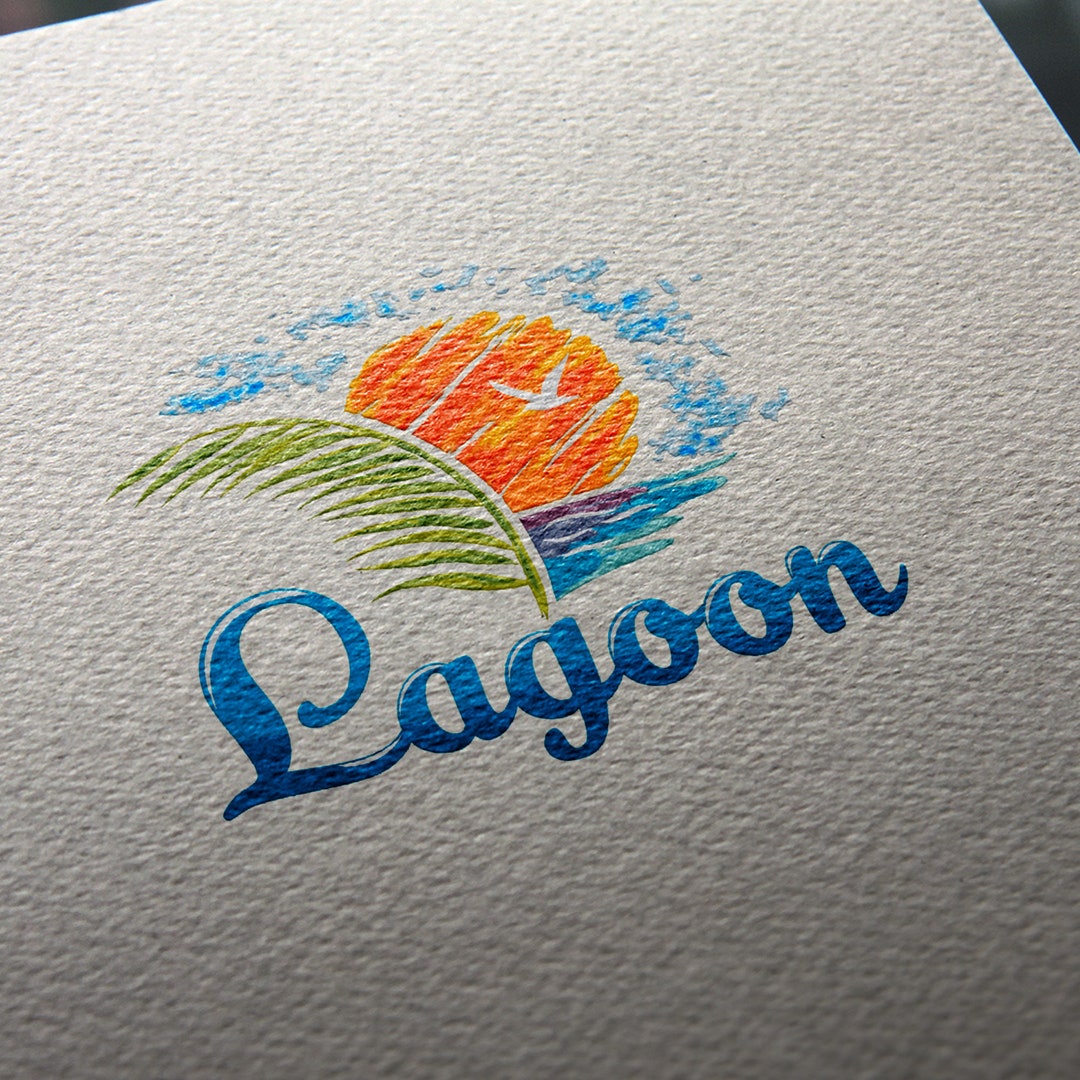 Lagoon Logo Design + Customization, Resort Logo, Travel Logo, Hotel ...
