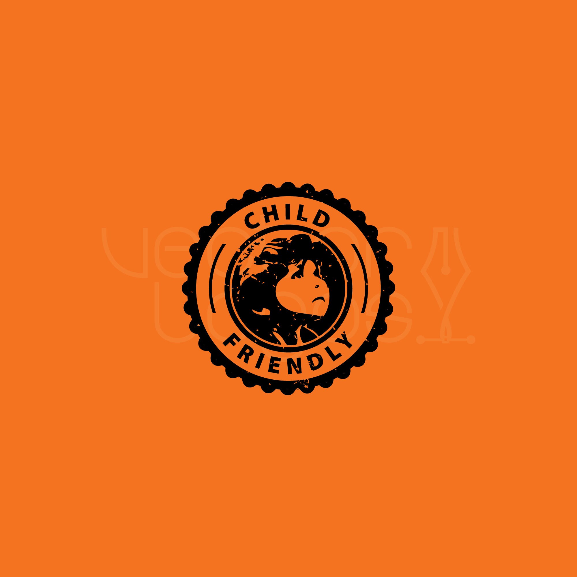 Child Friendly Logo Design + Customization, Child Friendly Seal, Child ...