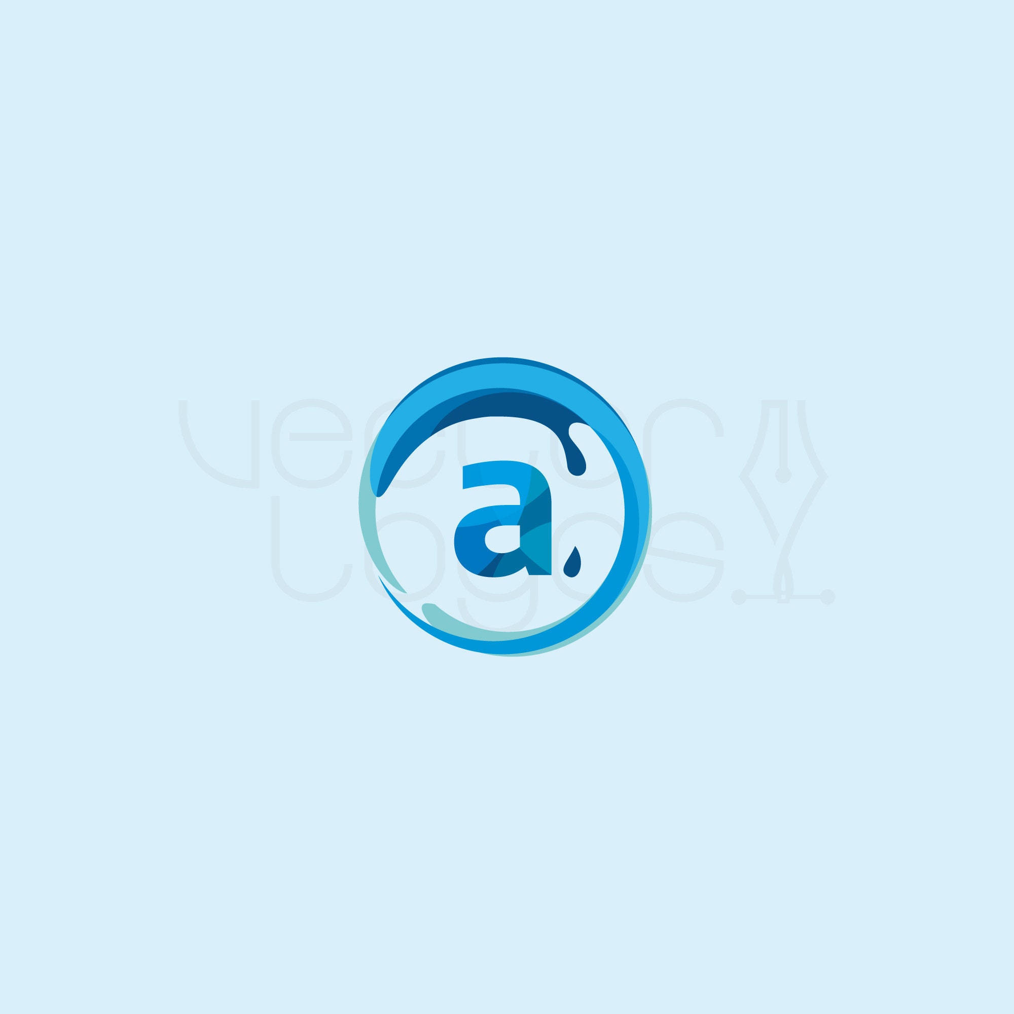 Aqua Symbol Design + Customization, Aqua Logo, Aquatic Logo, Water Logo ...