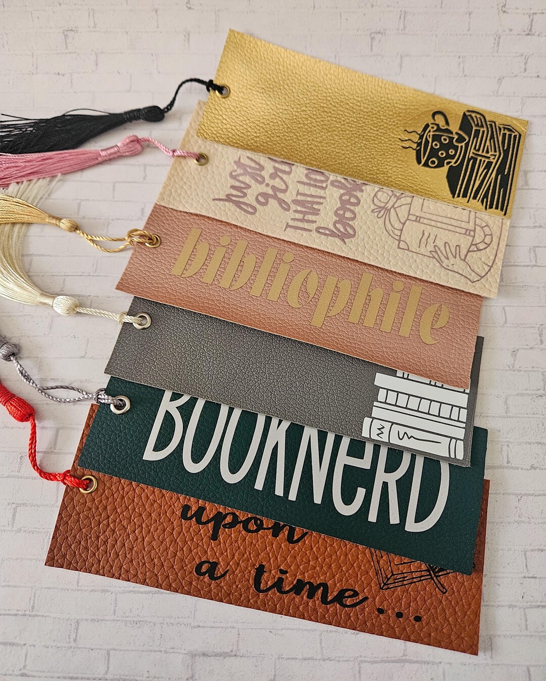 Faux Leather Bookmarks, Bookmarks With Tassel, Reading Accessories ...