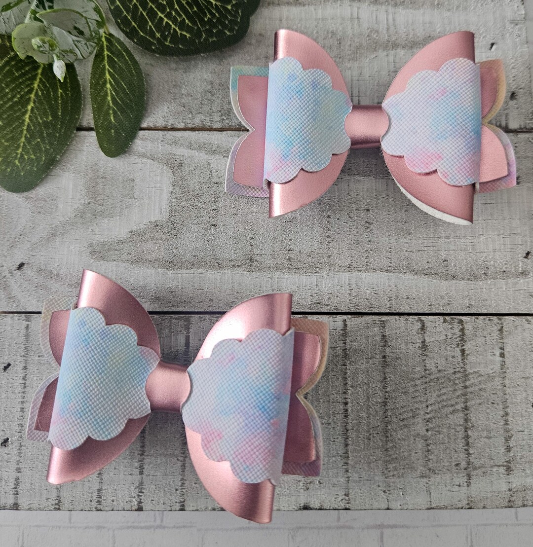Faux Leather Bows, 3 Inch Bows, Pig Tail Bows, Toddler Bows, Girl Bows ...