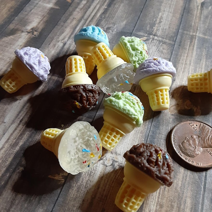 5pc Fake Ice Cream Cone Food Pendants DIY Jewelry Supplies - Etsy