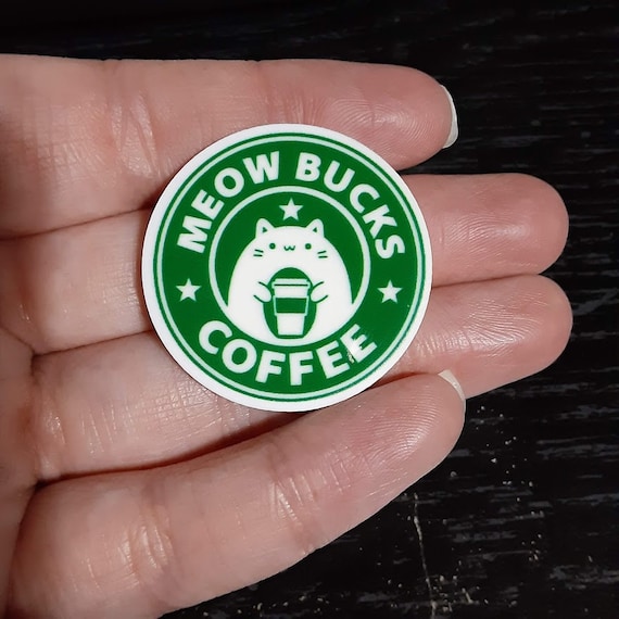 Meow Bucks Coffee Logo Planar Resin, Hair Bow Centers, Decoden Supplies ...