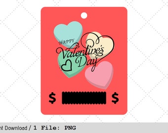 Valentine's Day Money Card 4x6 PNG Bundle - Etsy