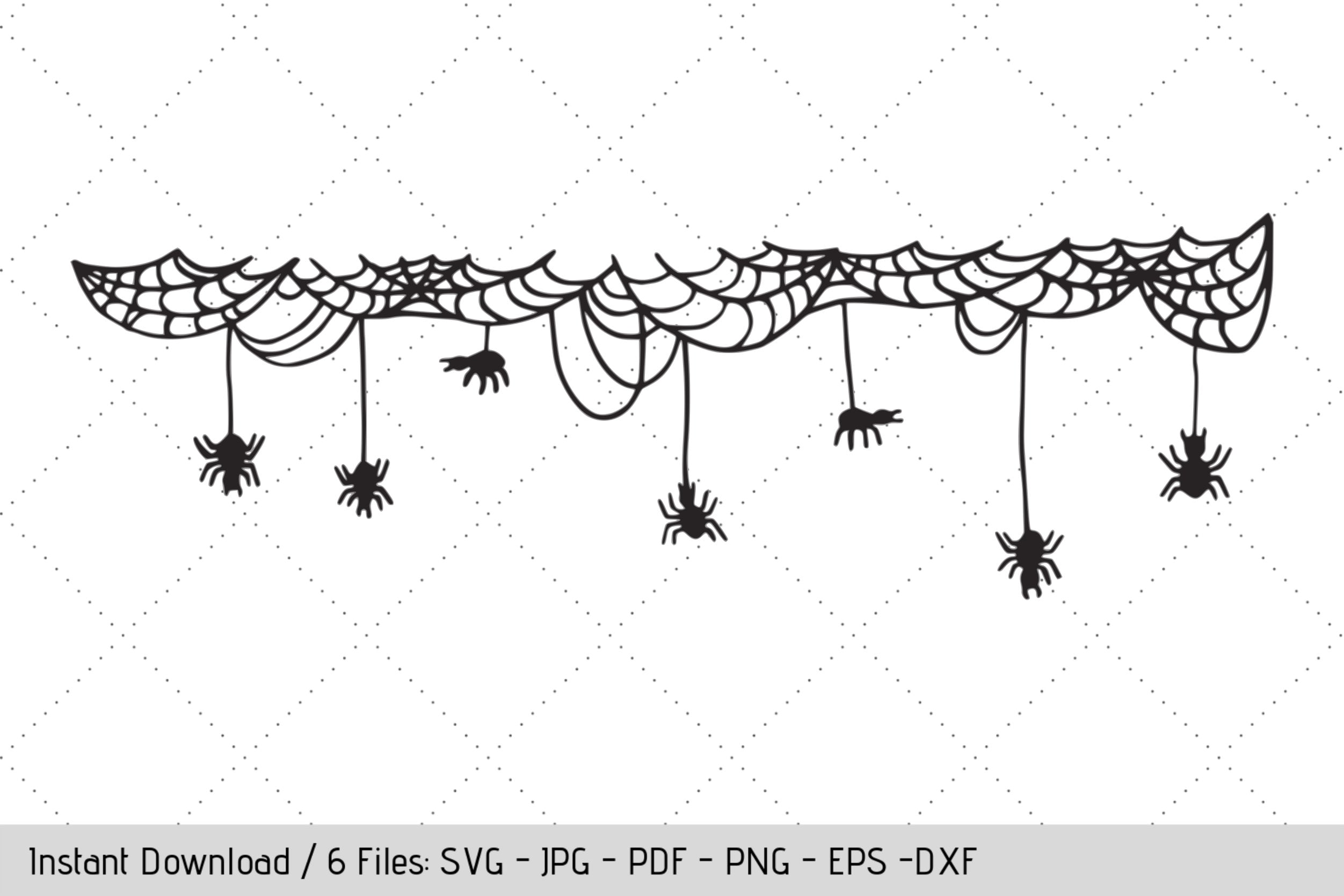 Spider Web Border SVG, Design for T-shirt, Tumbler Decal, DIY Vinyl ...