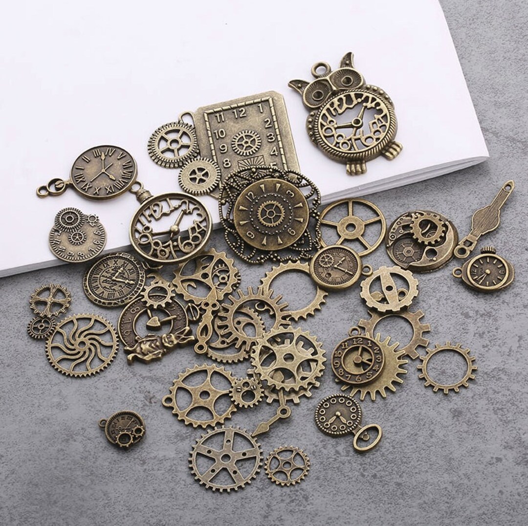 Steampunk Gear Charms, Clock Parts and Cogs, Timepieces - Etsy