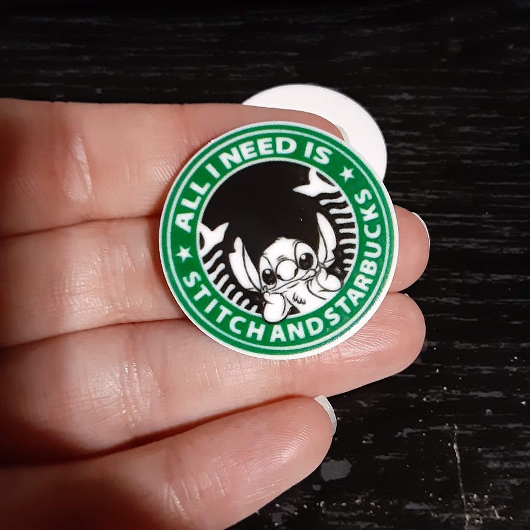 Stitch Coffee Logo Planar Resin, Hair Bow Centers, Decoden Supplies - Etsy