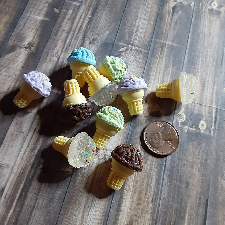 5pc Fake Ice Cream Cone Food Pendants DIY Jewelry Supplies - Etsy