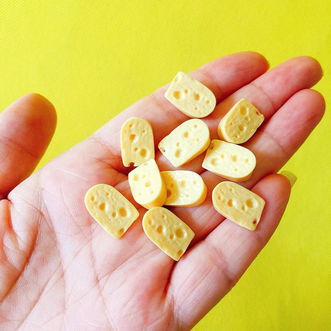 Mini Cheese Flat Backs, Dollhouse Miniatures, Fake Food, Kawaii ...