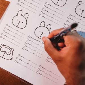 Character Design & Color Swatch Chart Set | Printable Character ...