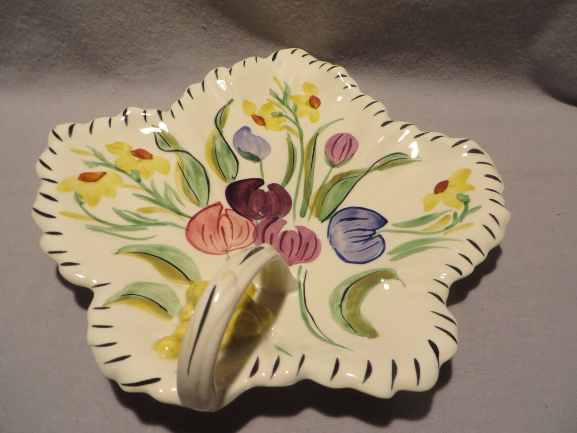 Vintage Blue Ridge Pottery Handled Leaf Shaped Serving Dish - "easter ...