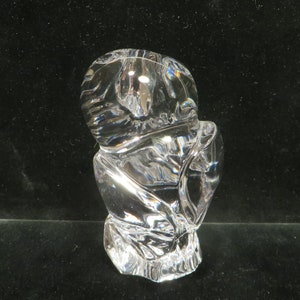 Vintage Daum France Lead Crystal Owl Figurine - Etsy