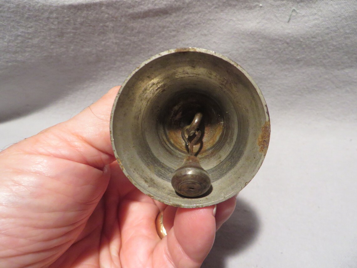 Vintage Dinner Bell With Hand Carved Peasant Woman Wood Handle | Etsy