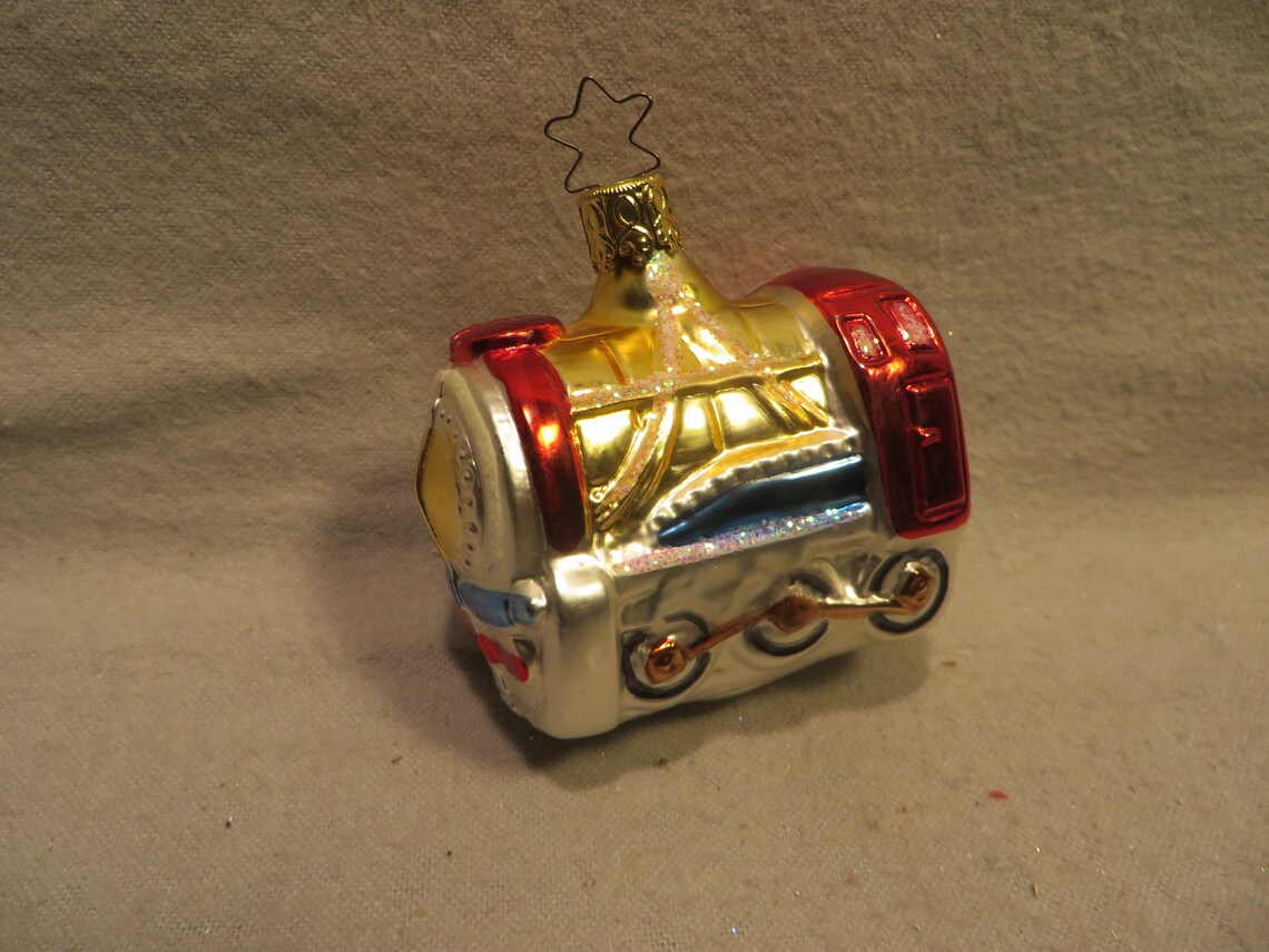 Vintage West German Inge Glas Blown Glass Christmas Ornament - Train ...