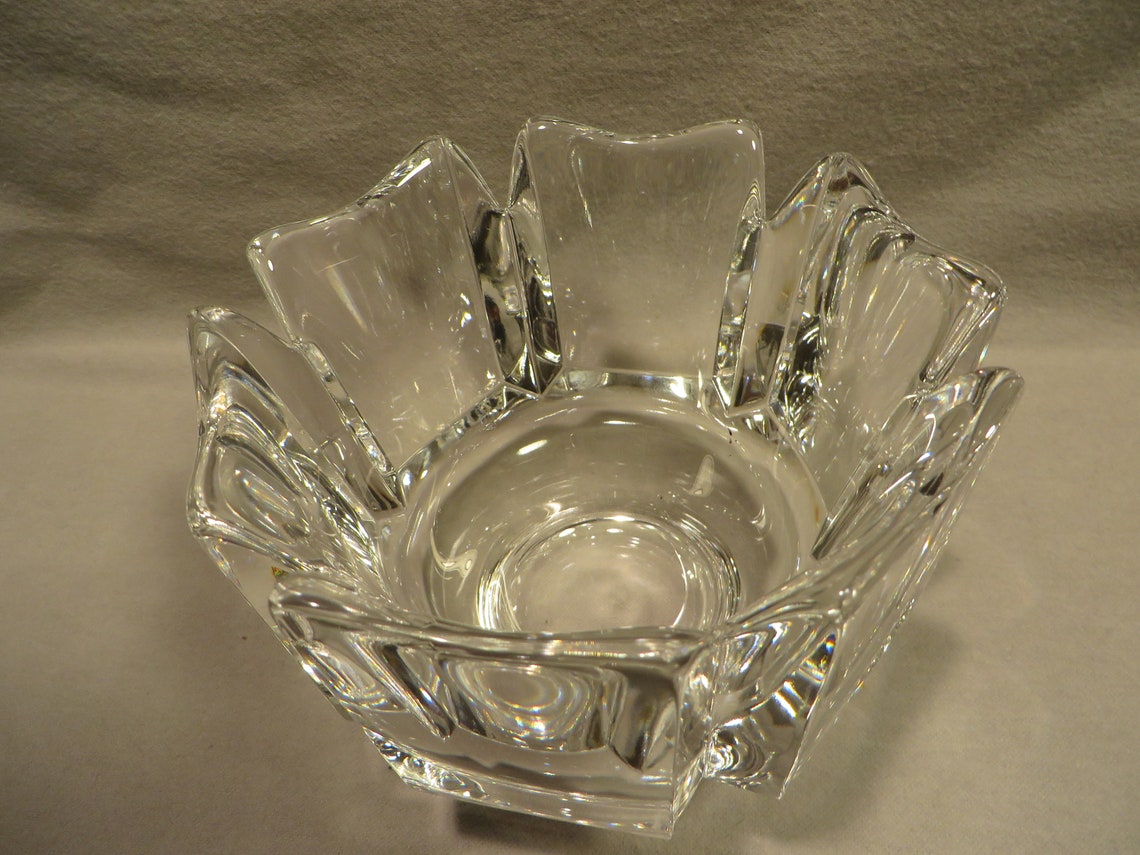 Vintage Orrefors Sweden Signed Glass Corona Pattern Bowl by Lars ...