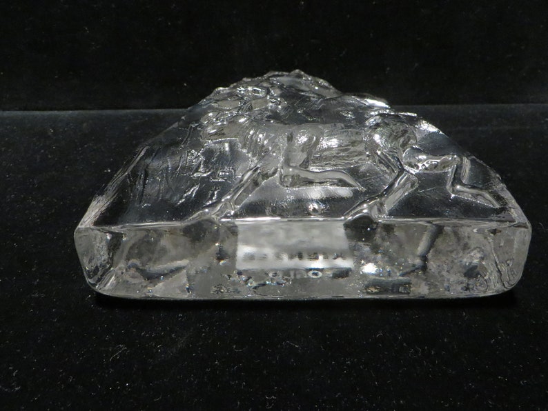 Vintage Norwegian Lead Crystal Paperweight Featuring a - Etsy