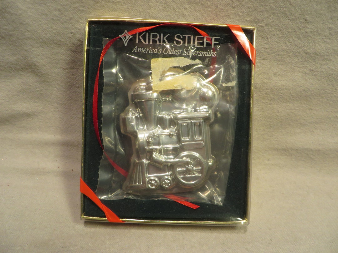 Vintage Kirk Stieff Silverplate Christmas Ornament - Train Steam Engine ...
