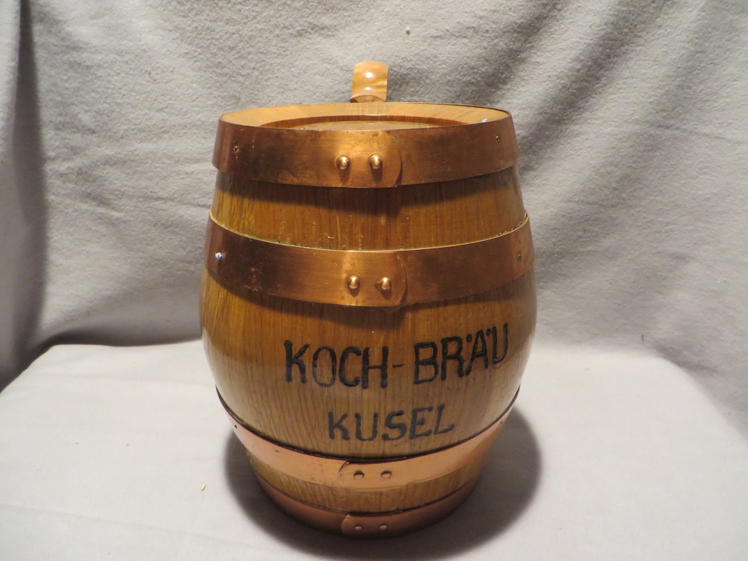Vintage Large Wood German Beer Stein - Koch-brau Kusel - Potzberg ...