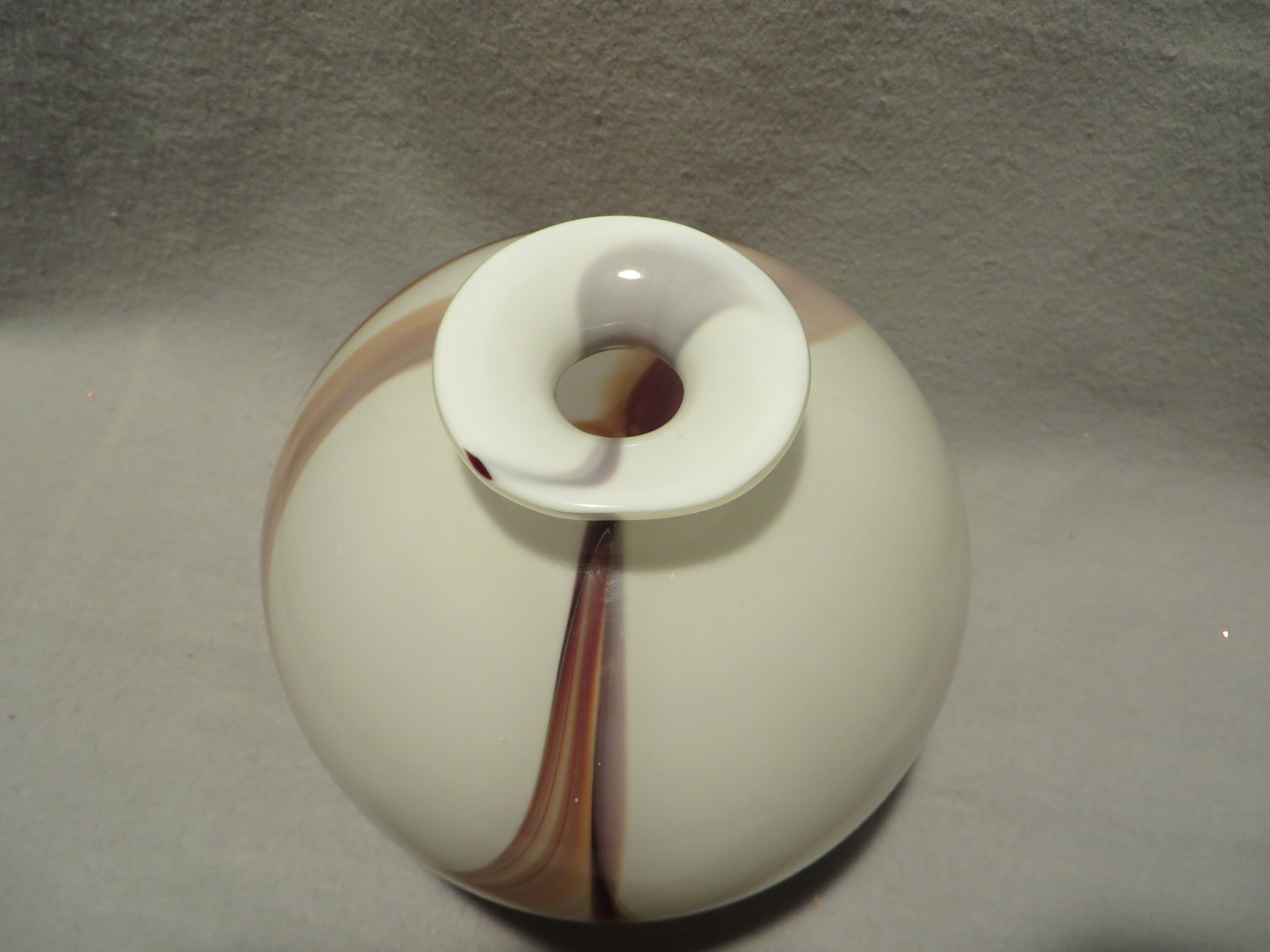 Vintage Robert Burch Signed Hand Blown Brown Swirl Art Glass Vase - Etsy