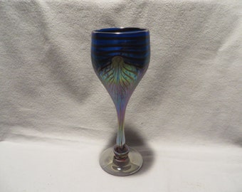 David Tate Art Glass Iridescent Multi Color Spot Perfume Bottle W ...