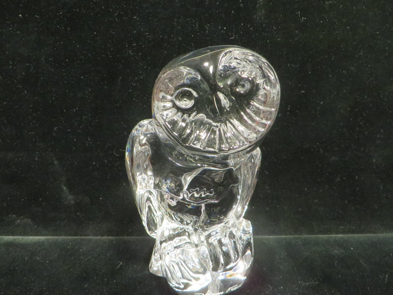 Vintage Daum France Lead Crystal Owl Figurine - Etsy