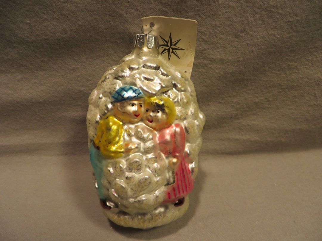 Vintage Christopher Radko Blown Glass Christmas Ornament - Winter Kiss ...