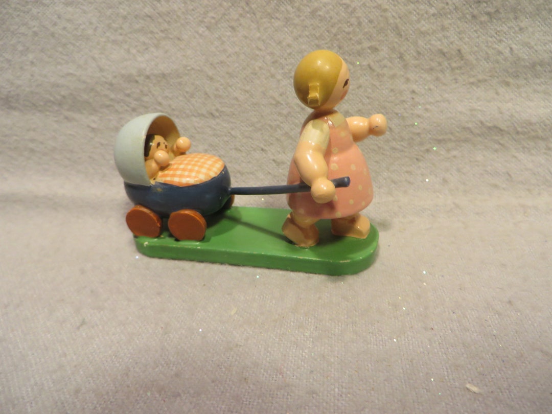 Vintage Wendt and Kuhn East Germany Miniature Erzgebirge Wood Figurine ...