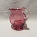 Vintage Pilgrim Glass Small Cranberry Glass Pitcher With Clear Applied ...