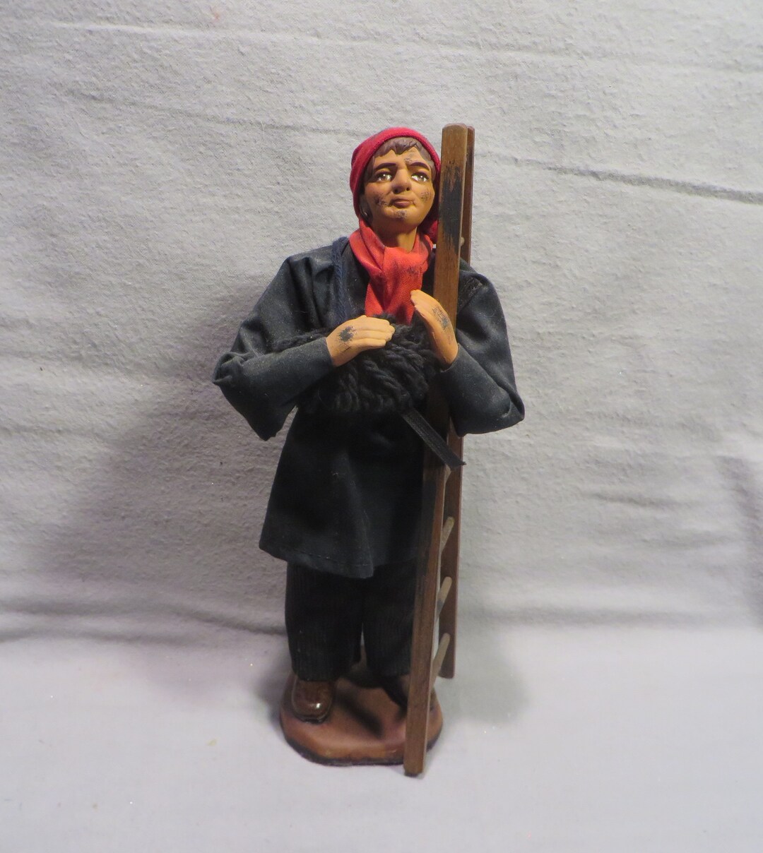 Vintage 10" Tall Hand Made French Clay Santon Doll - Chimney Sweep - Etsy