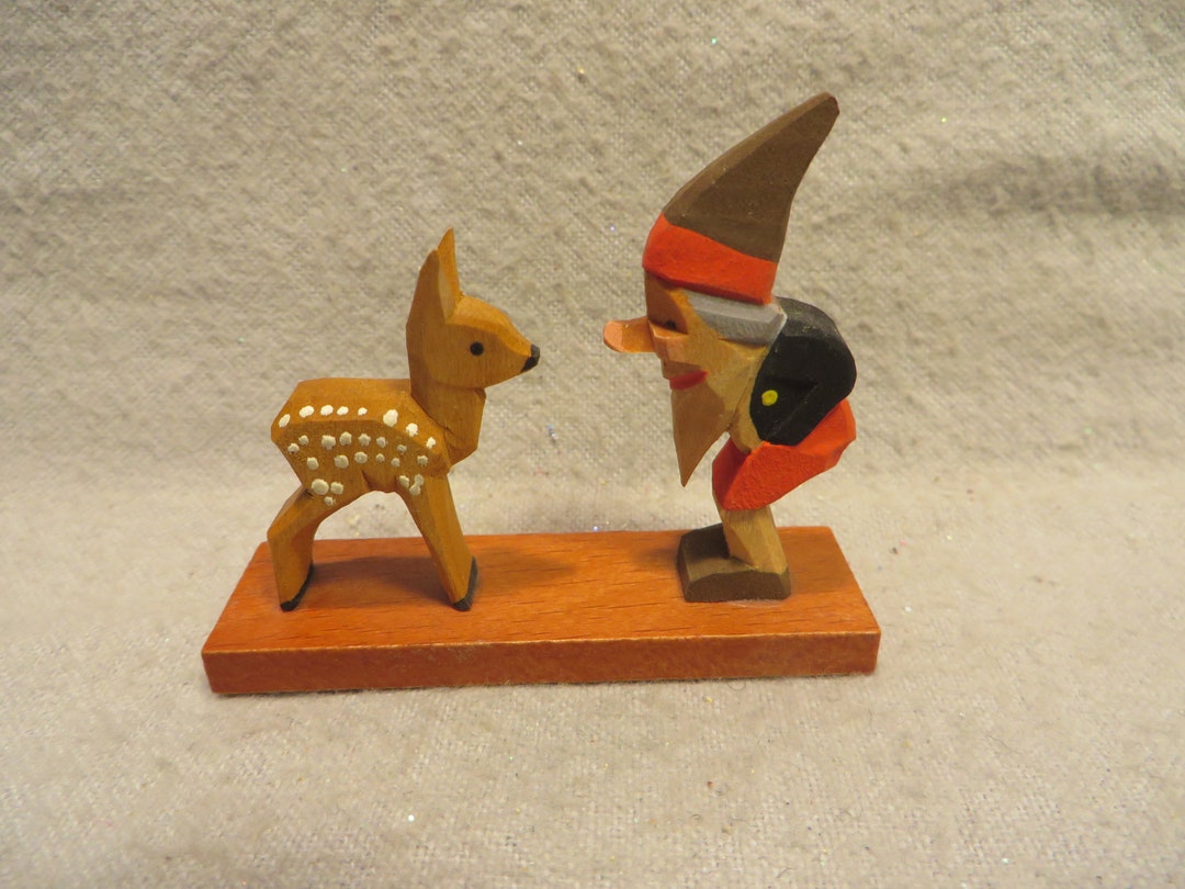 Vintage Emil Helbig Workshop Germany Miniature Hand Carved Wood ...
