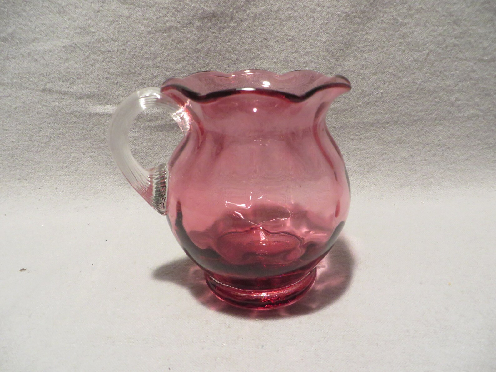 Vintage Pilgrim Glass Small Cranberry Glass Pitcher With Clear - Etsy