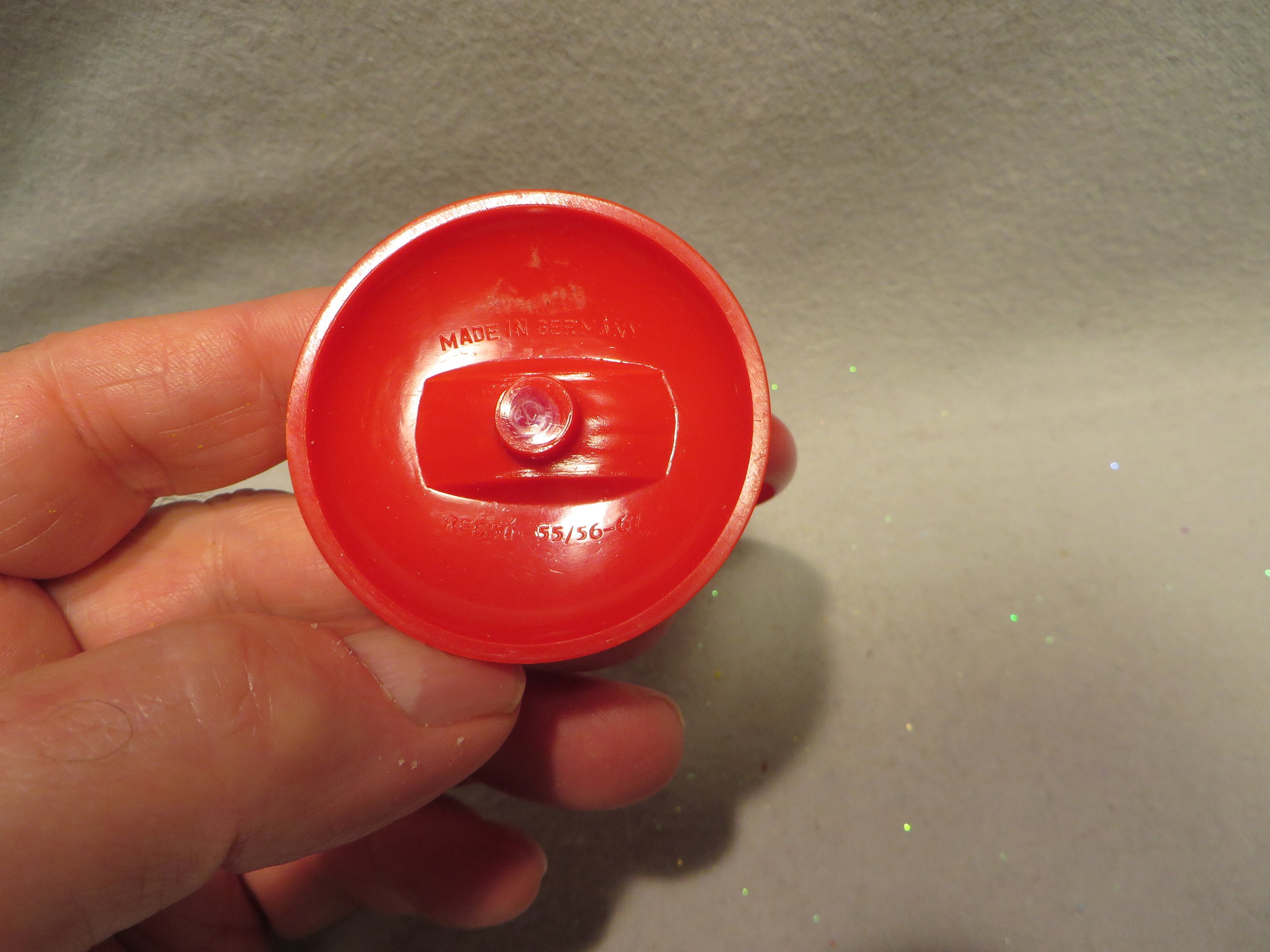 Vintage "made in Germany" Red Drum Plastic Harp Playing Angel ...