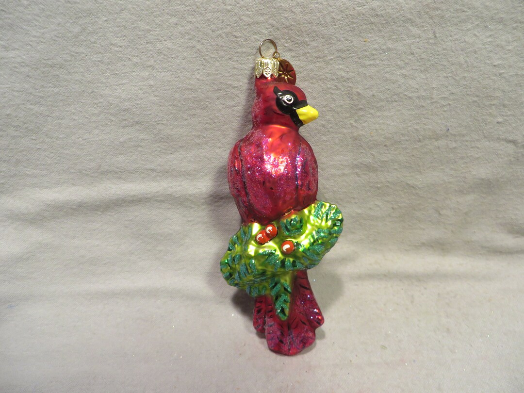 Vintage Christopher Radko Blown Glass Ornament Cardinal - Etsy