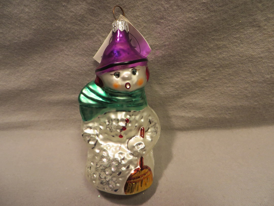 Vintage Christopher Radko Blown Glass Christmas Ornament - Snow Song - Etsy