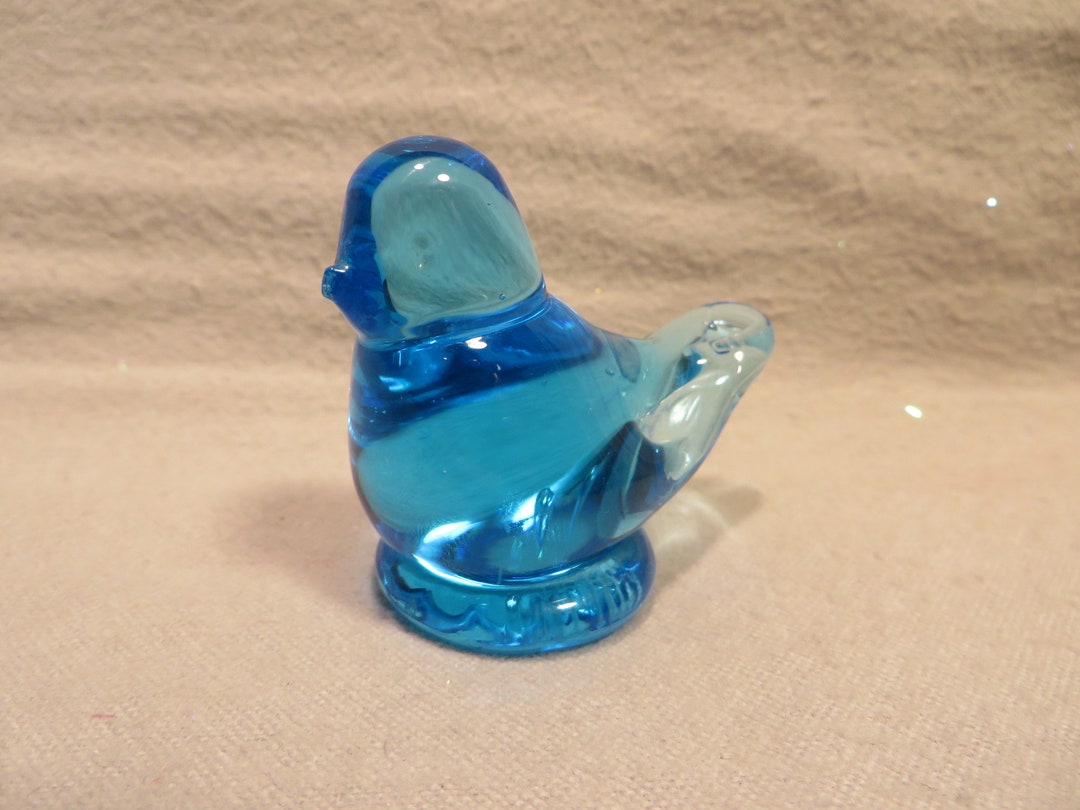 Vintage Signed Ron Ray and Dated (1990) Titan Glass 1 3/4" Happy Little ...