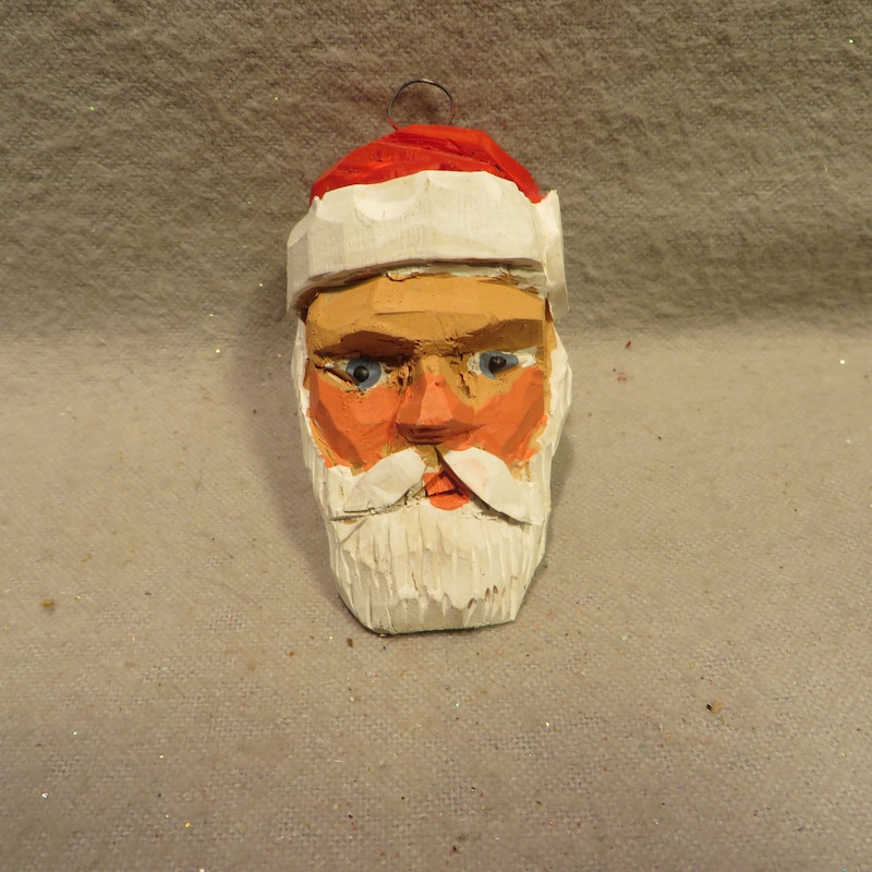 Carved Santa - Etsy