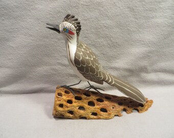Wood Carved Roadrunner - Etsy