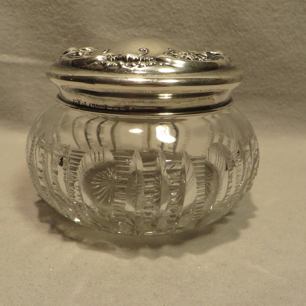 Antique Powder Jar - Etsy