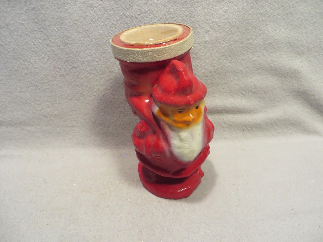Vintage 1940's Paper Pulp Santa Candy Container - Etsy