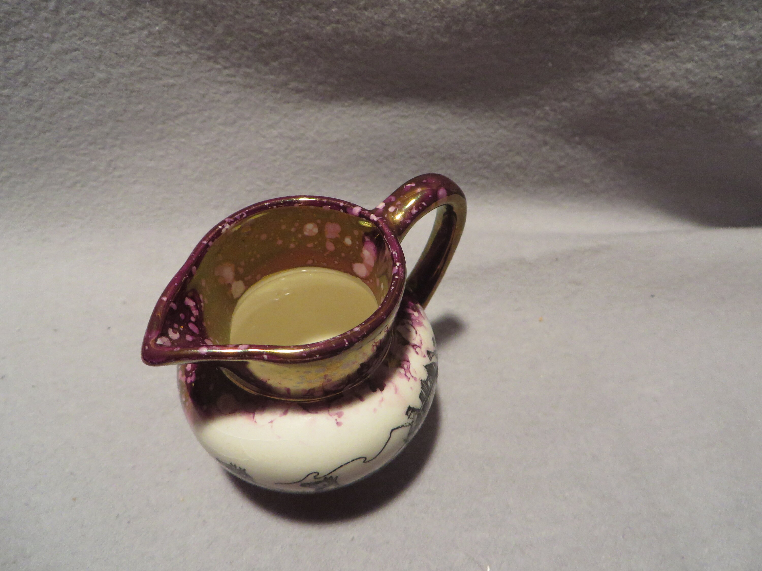 Vintage Miniature Hand Painted English Copper Luster Pitcher | Etsy