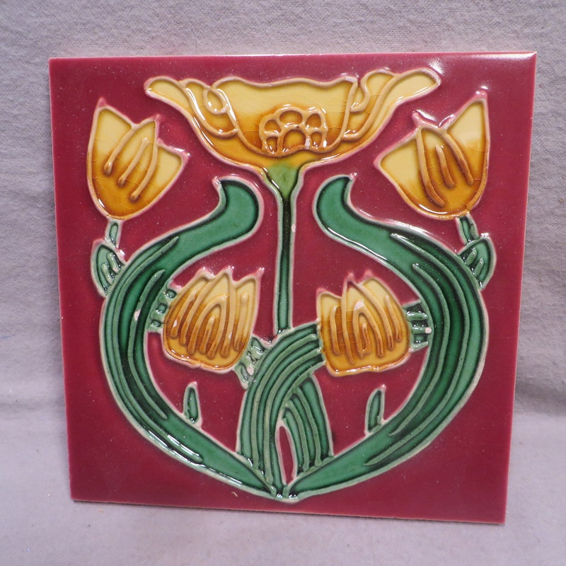 Art Nouveau Tile - Etsy