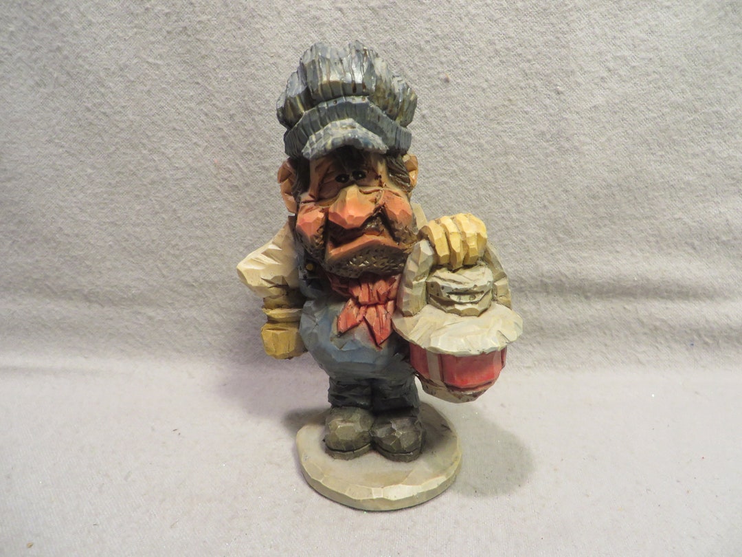 Vintage Spit 'N' Whittle Railroad Collection Figurine Santa Fe Sam ...