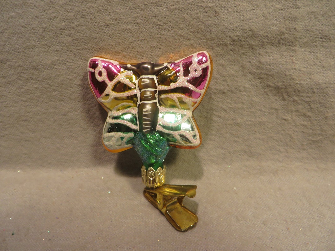 Vintage Christopher Radko Blown Glass Christmas Ornament - Clip-on ...