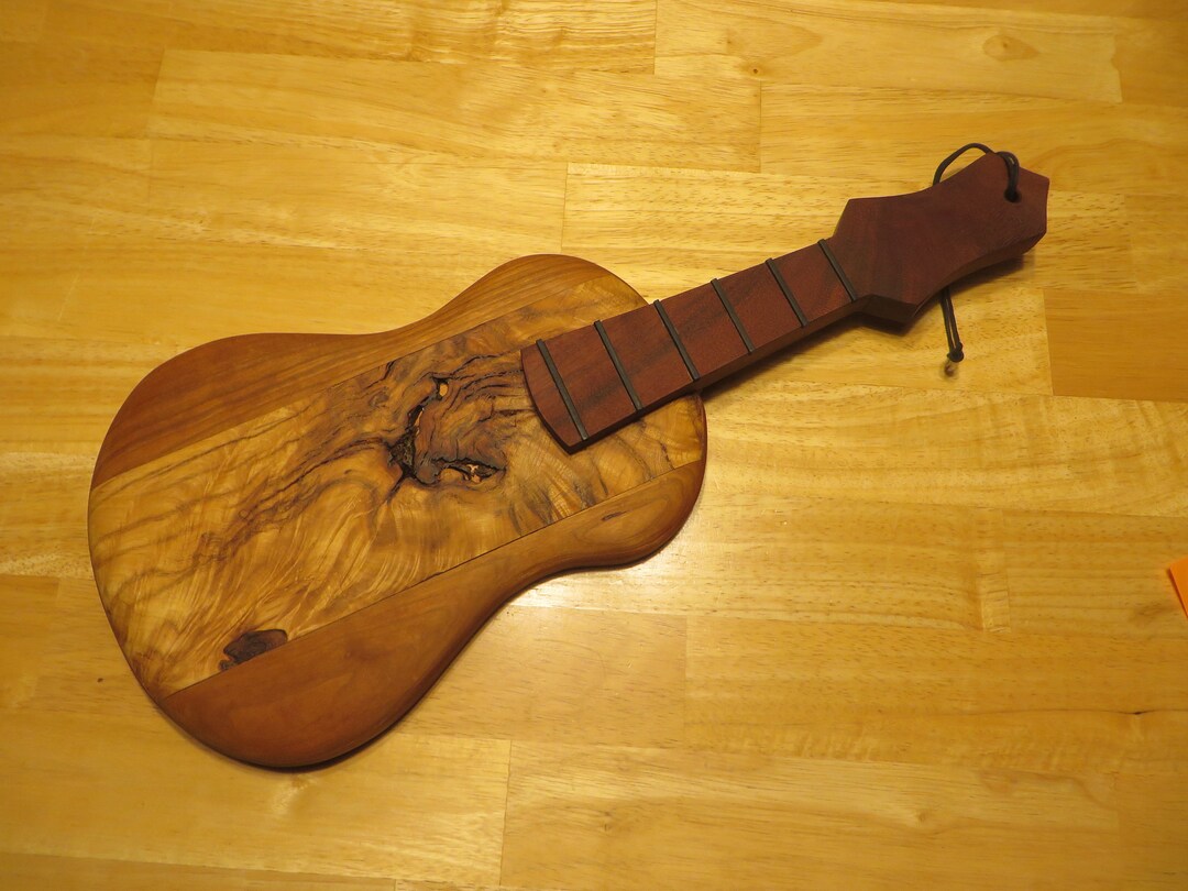 Vintage Hand-crafted Douglas Nimmo North Light Wood Guitar Wall Hanging ...