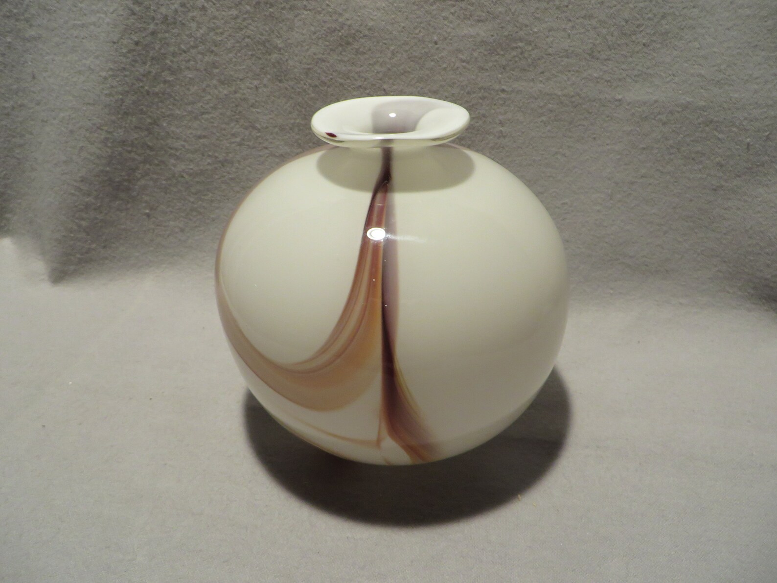 Vintage Robert Burch Signed Hand Blown Brown Swirl Art Glass Vase - Etsy