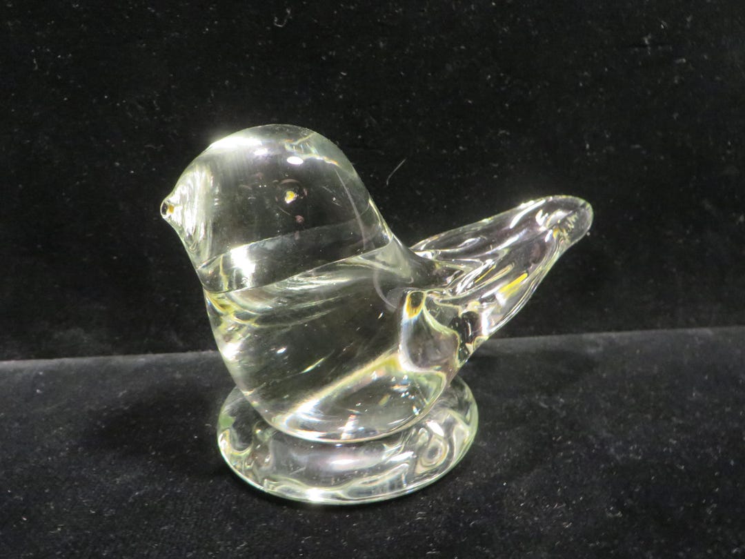 Vintage Large Size Clear Glass Bird of Happiness - Etsy