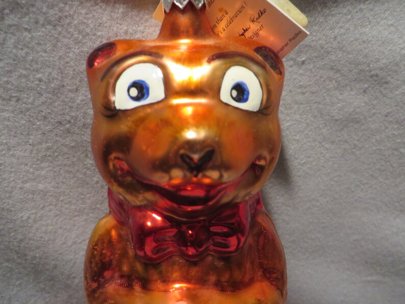 Vintage Christopher Radko Blown Glass Christmas Ornament - Ted of My ...